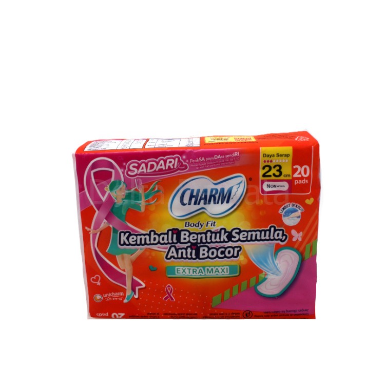 Charm Body Fit Extra Maxi Non Wing 20 Pads – Delta Dewata Online